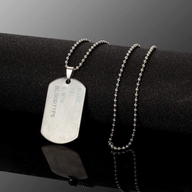 PLACA MILITAR SIMPLISTA (ACERO INOXIDABLE) - Tienda Militar